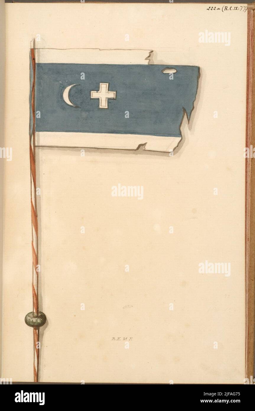 Department in gouache depicting field signs taken as a trophy of the ...