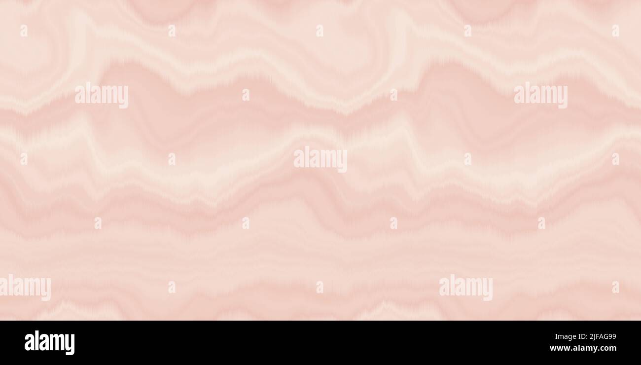 Soft wavy tie dye stripe seamless border pattern. Pink white organic ...