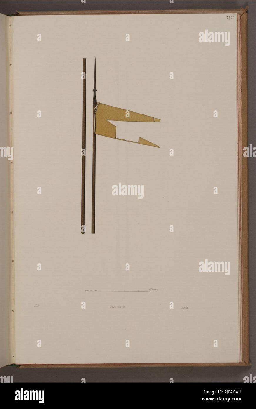 Department in gouache depicting field signs taken as a trophy of the ...
