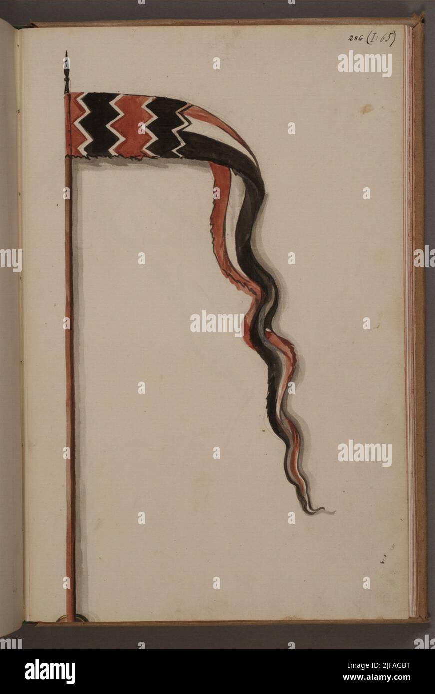 Department in gouache depicting field signs taken as a trophy of the ...
