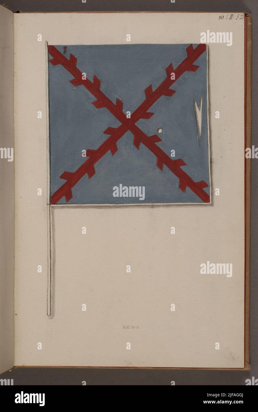Department in gouache depicting field signs taken as a trophy of the ...