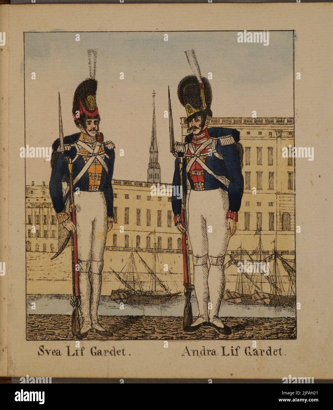 Miniature drawing with uniform for Svea Livgarde and other Livgardet ...