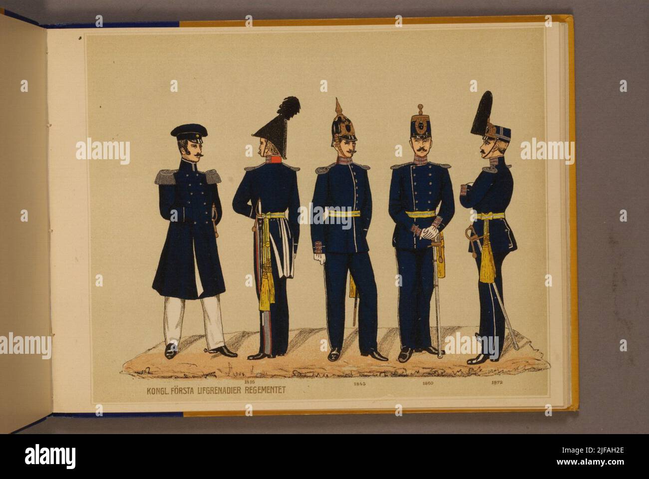 President in color pressure with uniform for the first Life Grenadier ...