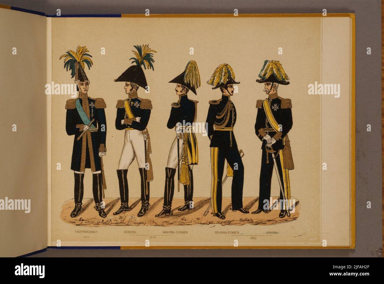 President in color pressure with uniform for field marshal, general and ...