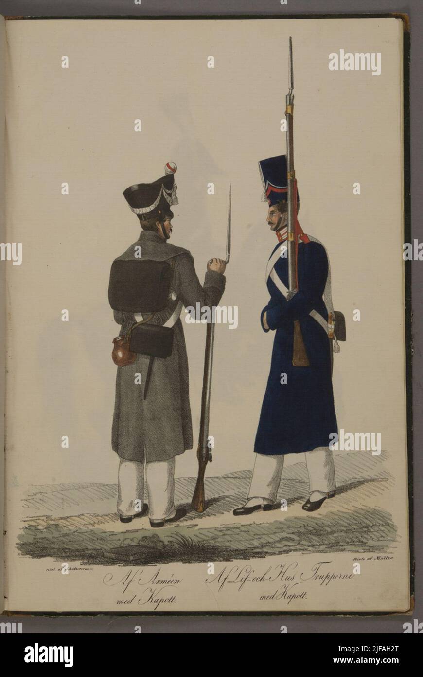 President with uniform for the army and life and wife. Presch in color ...
