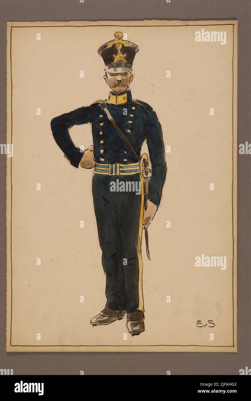 President with uniform for the fabric state company at Svea Regimente ...