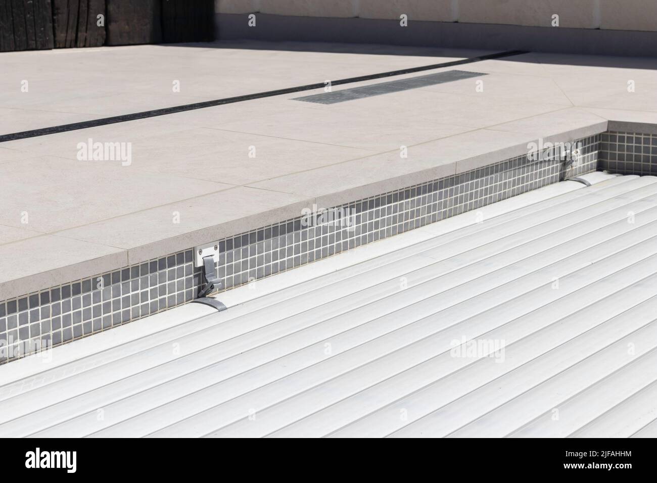 Retractable pool cover hi-res stock photography and images - Alamy