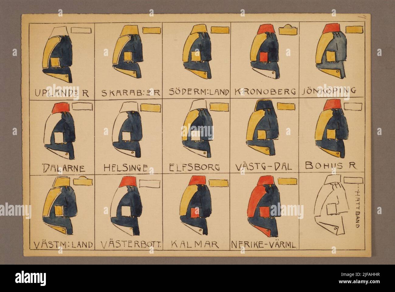President with schedule of uniforming for Swedish partial line infantry ...