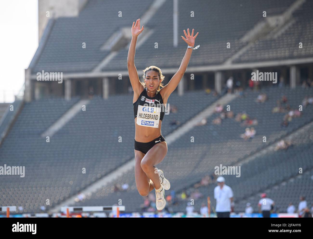 HILDEBRAND Ruth (MTG Mannheim) Action, women's long jump final on 06/26 ...