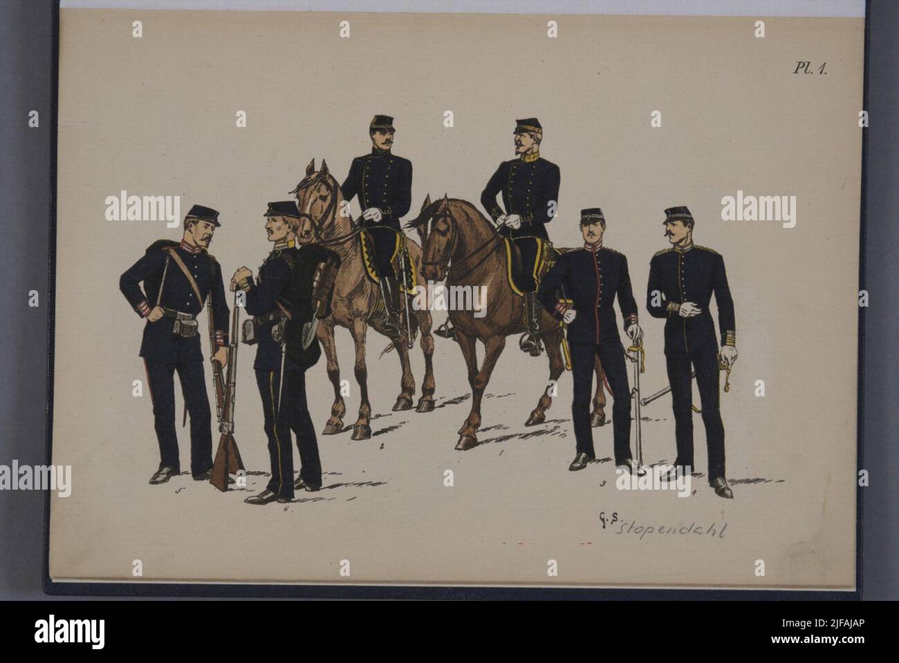 Poster with uniform for the generality, the General Staff, Svea Life ...