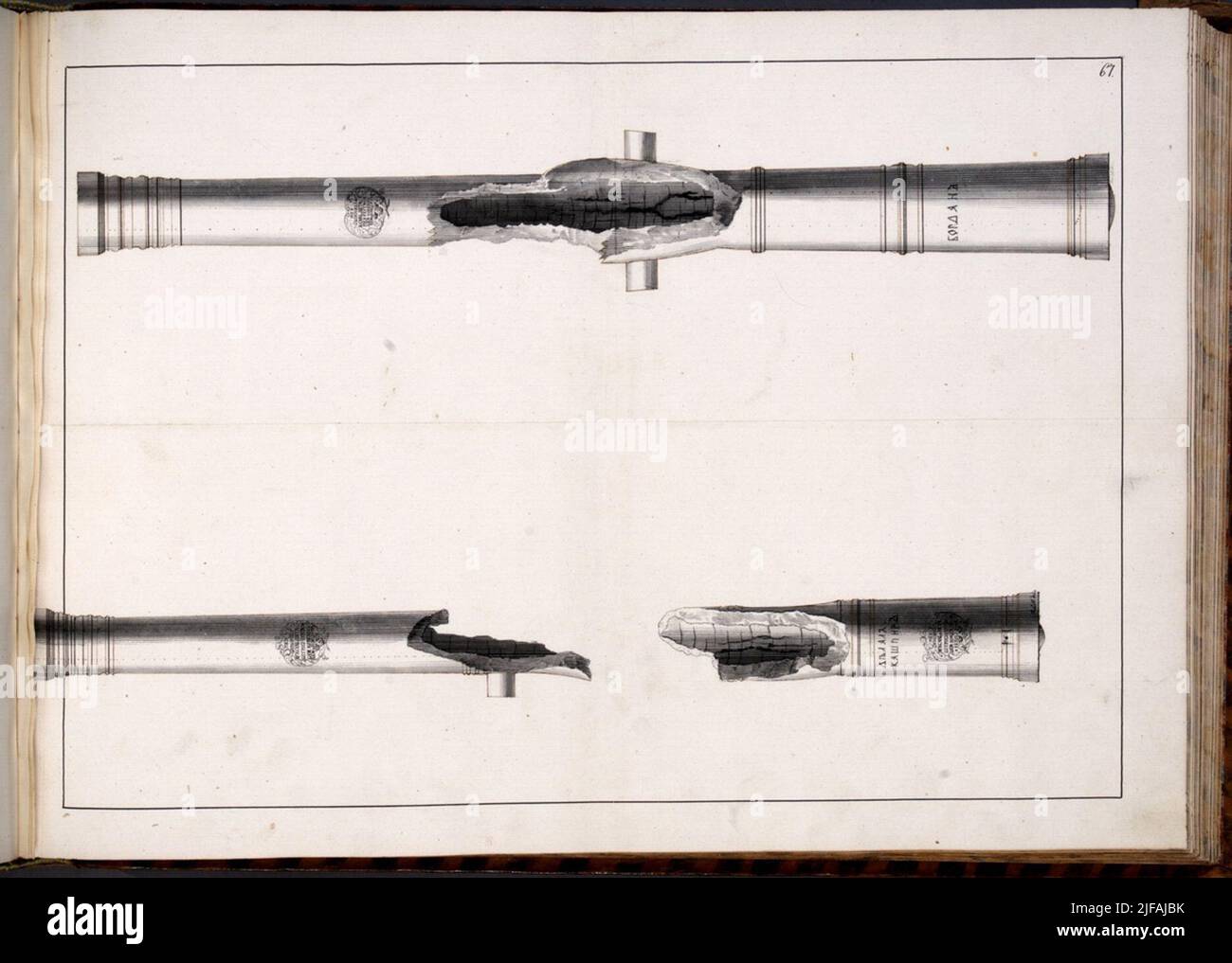 Image depicting fire pipes taken as trophies of the Swedish army with ...
