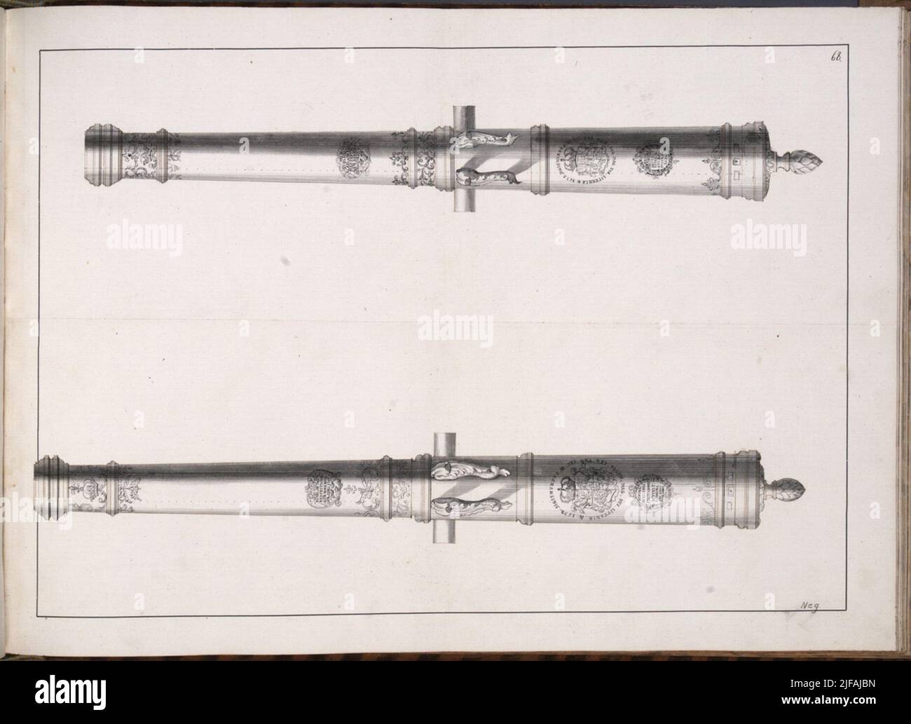 Image depicting fire pipes taken as trophies of the Swedish army with ...