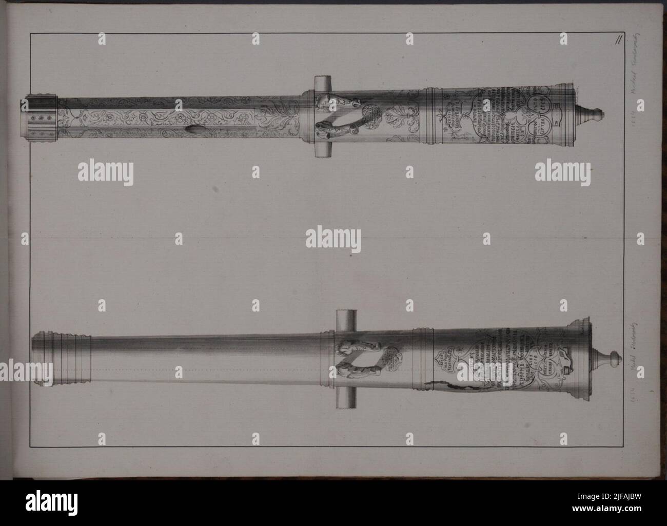 Image depicting fire pipes taken as trophies of the Swedish army in the ...