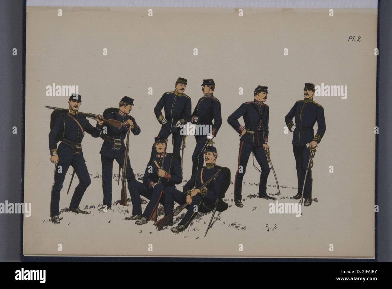 The poster with uniform for the life regiment's grenadier corps, the ...
