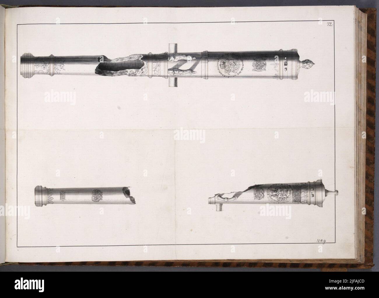 Image depicting fire pipes taken as trophies of the Swedish army with ...