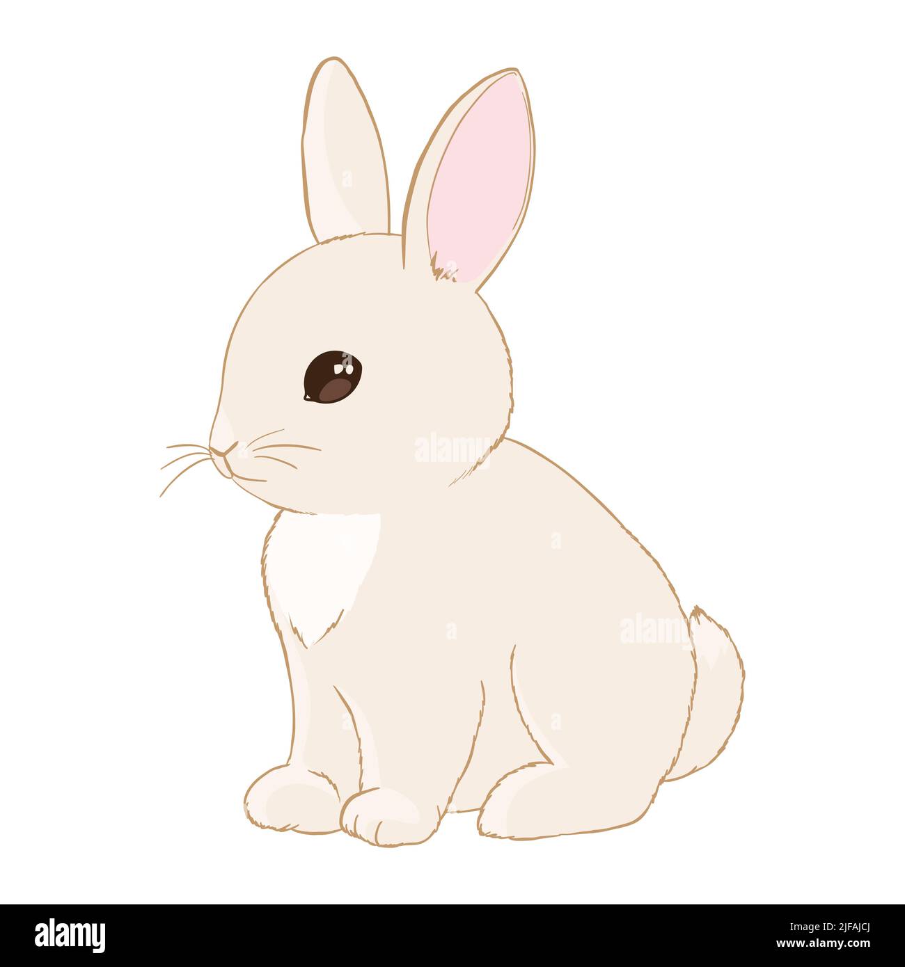 Hand Drawn Bunny. Cute Rabbit Vector. Print Design for Kids Fashion ...