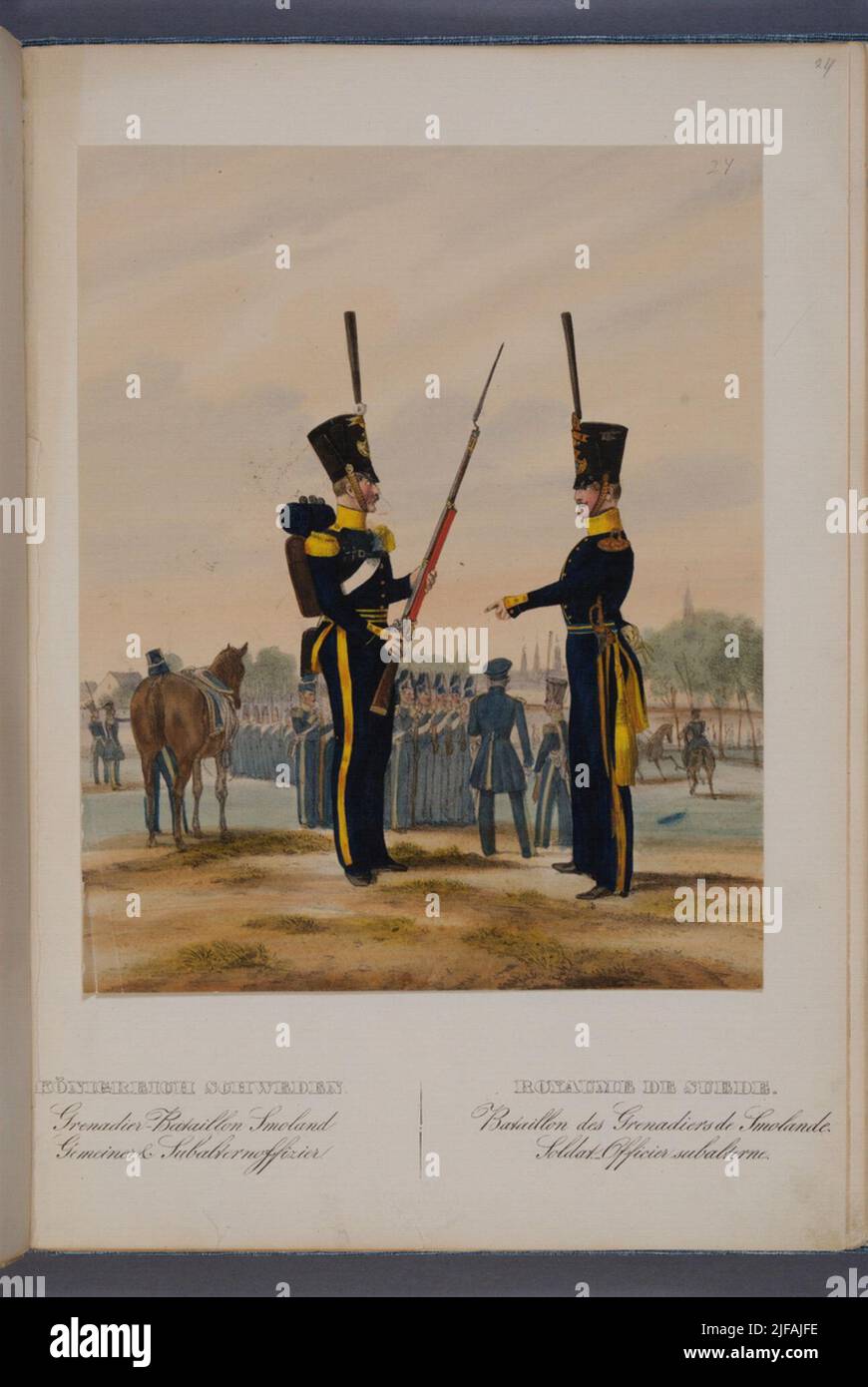 President with uniform for crew and subaltern officer at Småland's ...