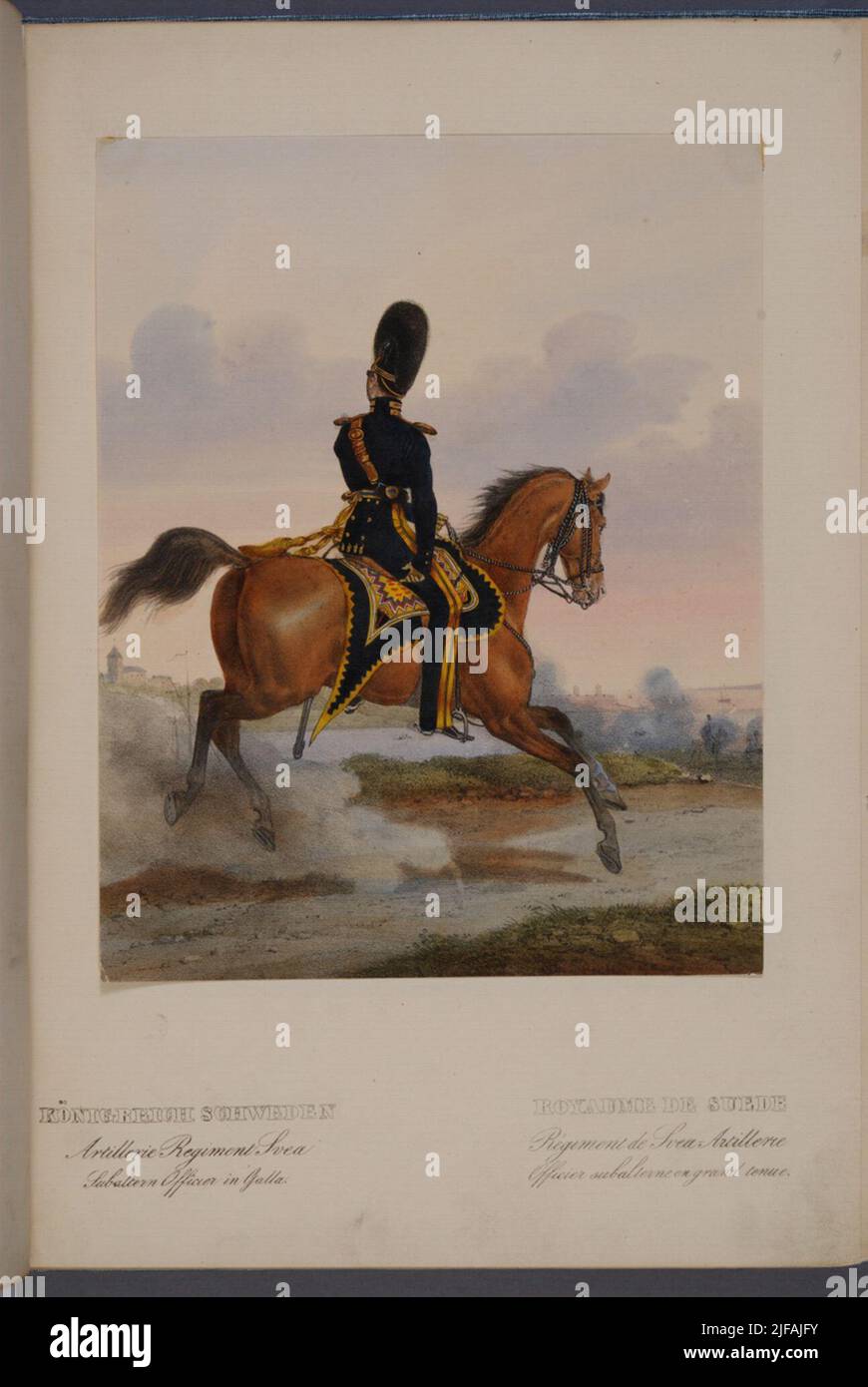 President with parade uniform for subaltern officer at Svea Artillery ...