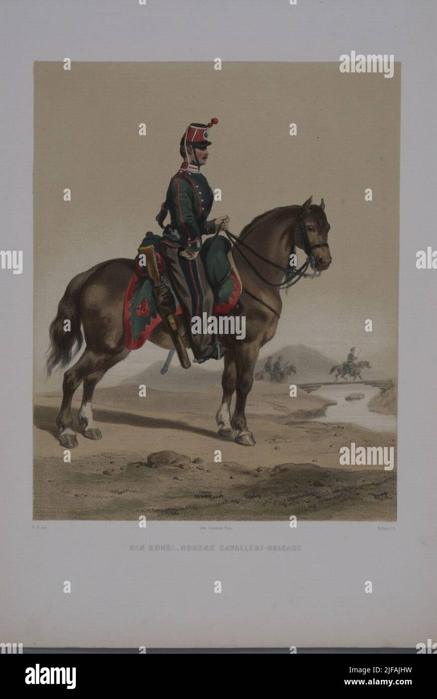 President with uniform for the Norwegian cavalry brigade. Postal print ...
