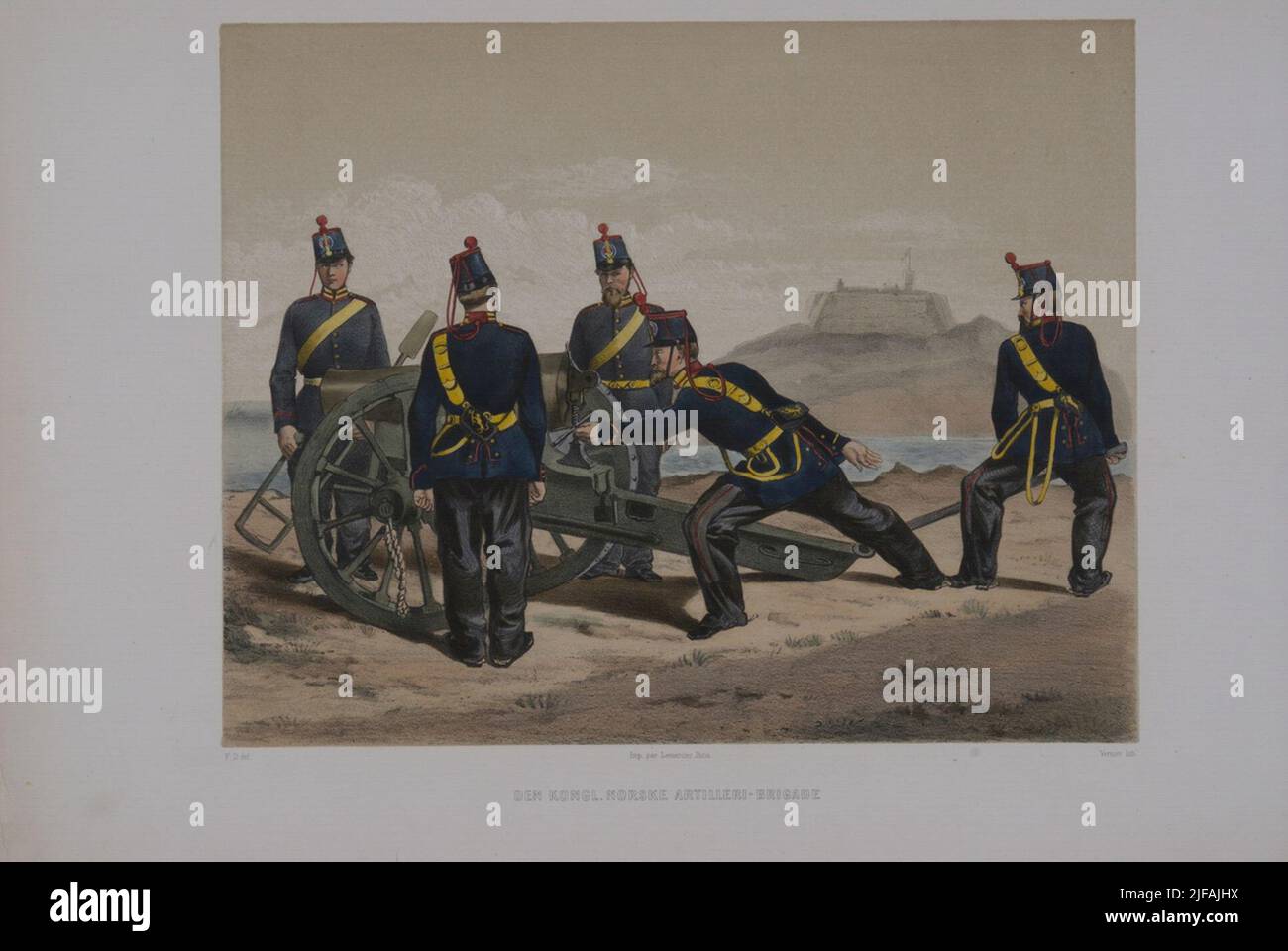 President with uniform for the Norwegian artillery brigade. Postal ...