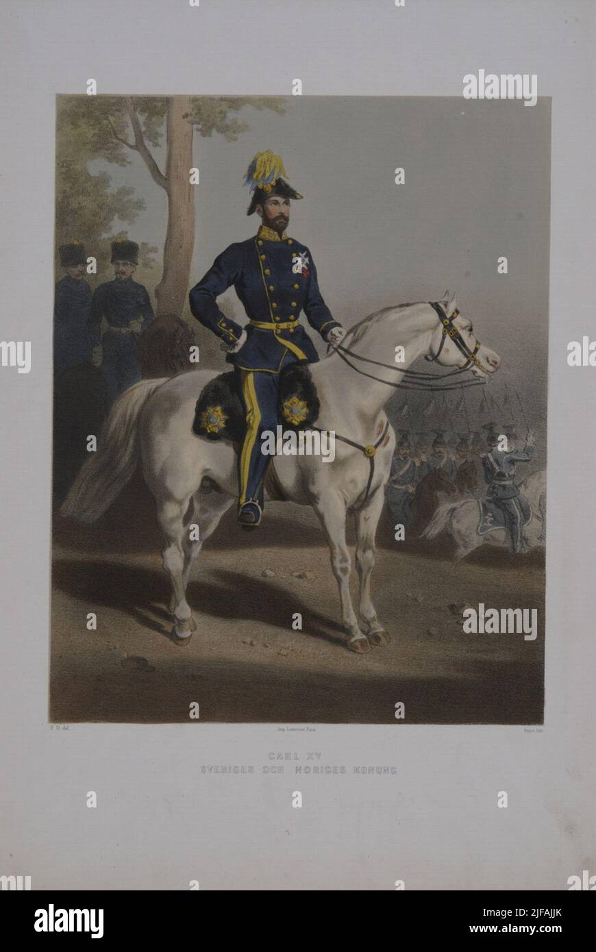 The poster with uniform for Carl XV Sweden and Norway's king. Postal ...