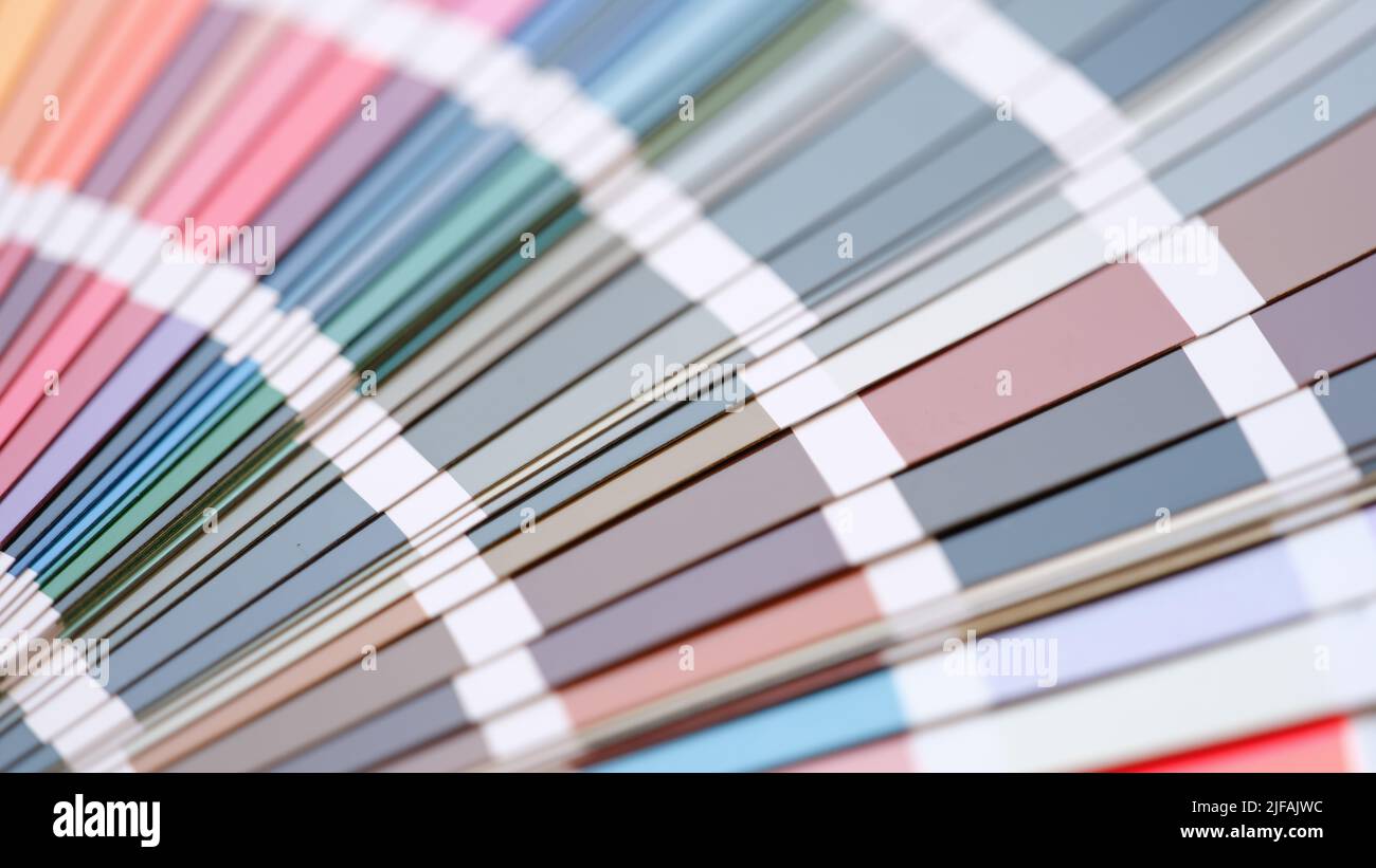 Samples of color palette for selection of shades in interior Stock ...