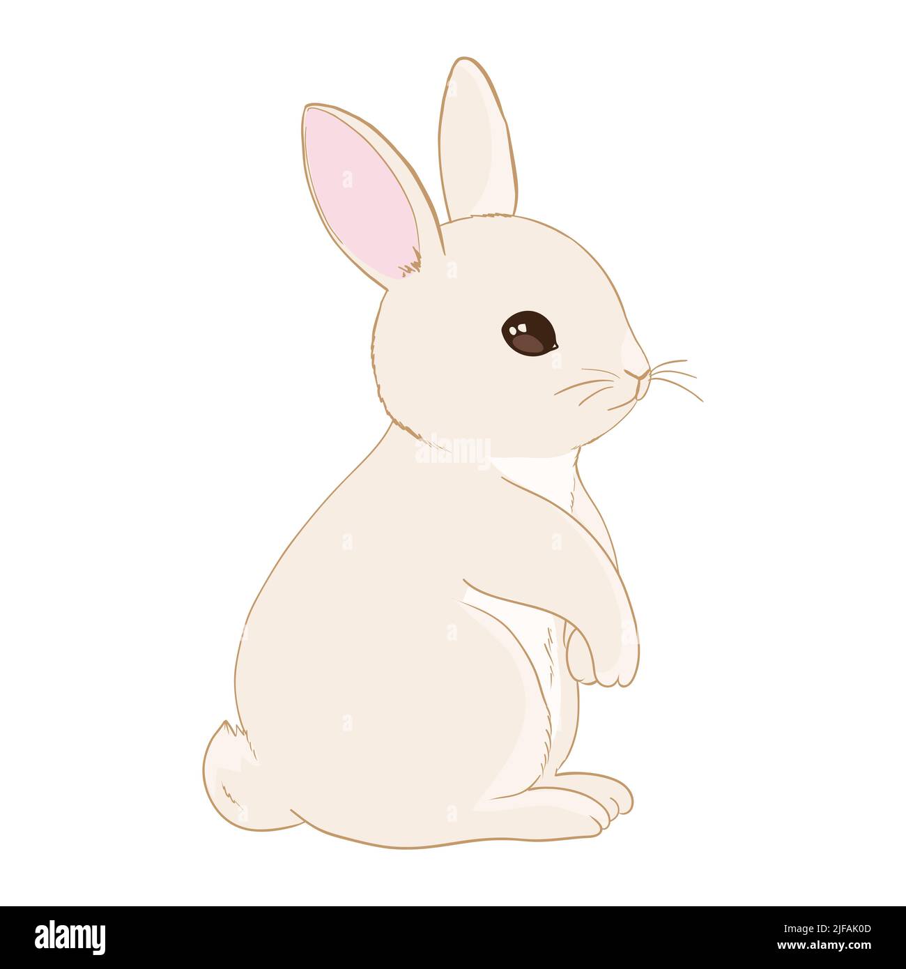 Hand Drawn Bunny. Cute Rabbit Vector. Print Design for Kids Fashion ...