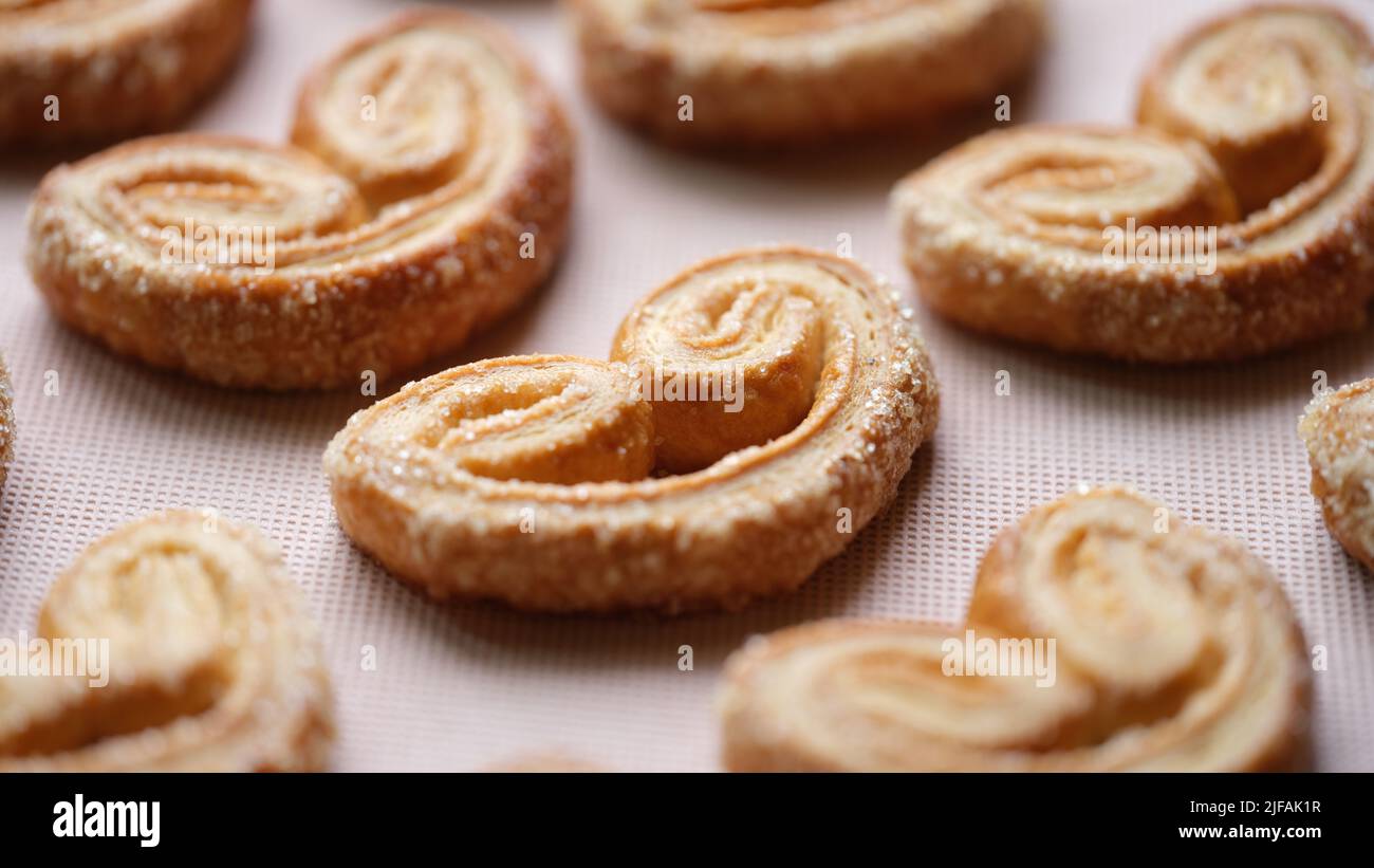 Puff pastry cookies ears hi-res stock photography and images - Alamy