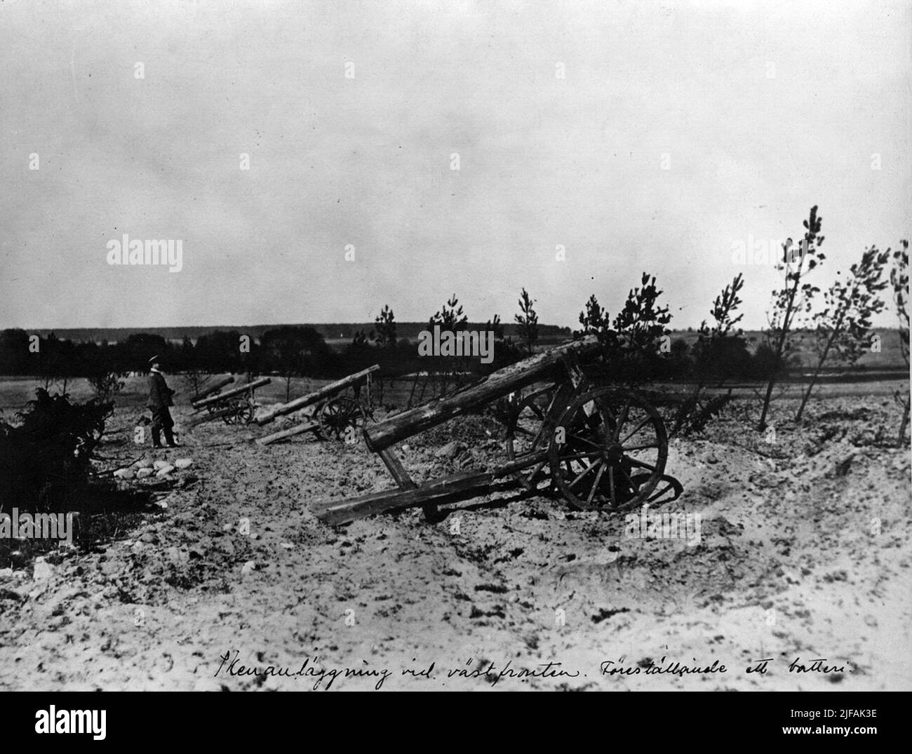 First World War: Sounding on the Western Front. Depicting battery ...