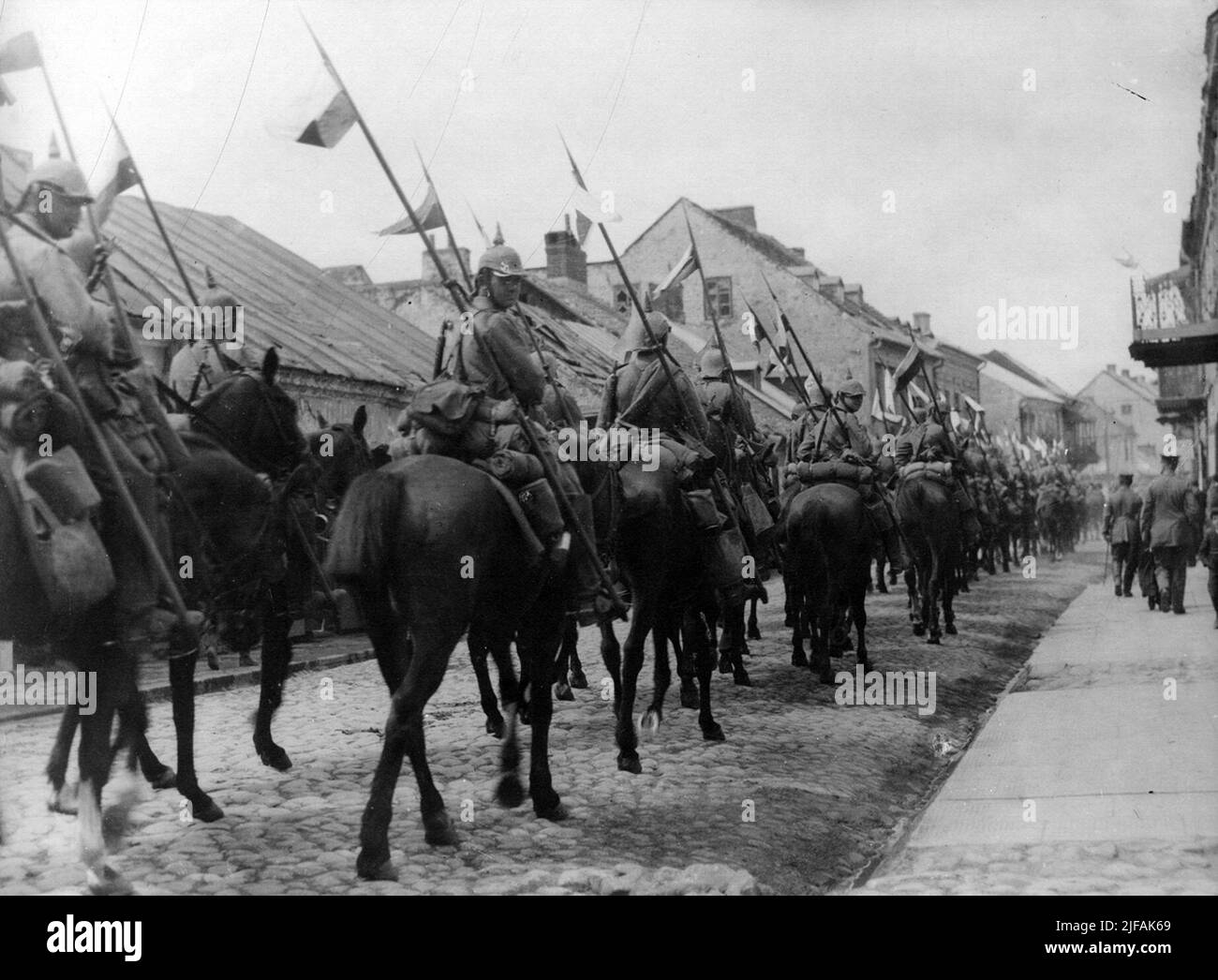 First World War: German dragons at Lowicz's March. First World War ...