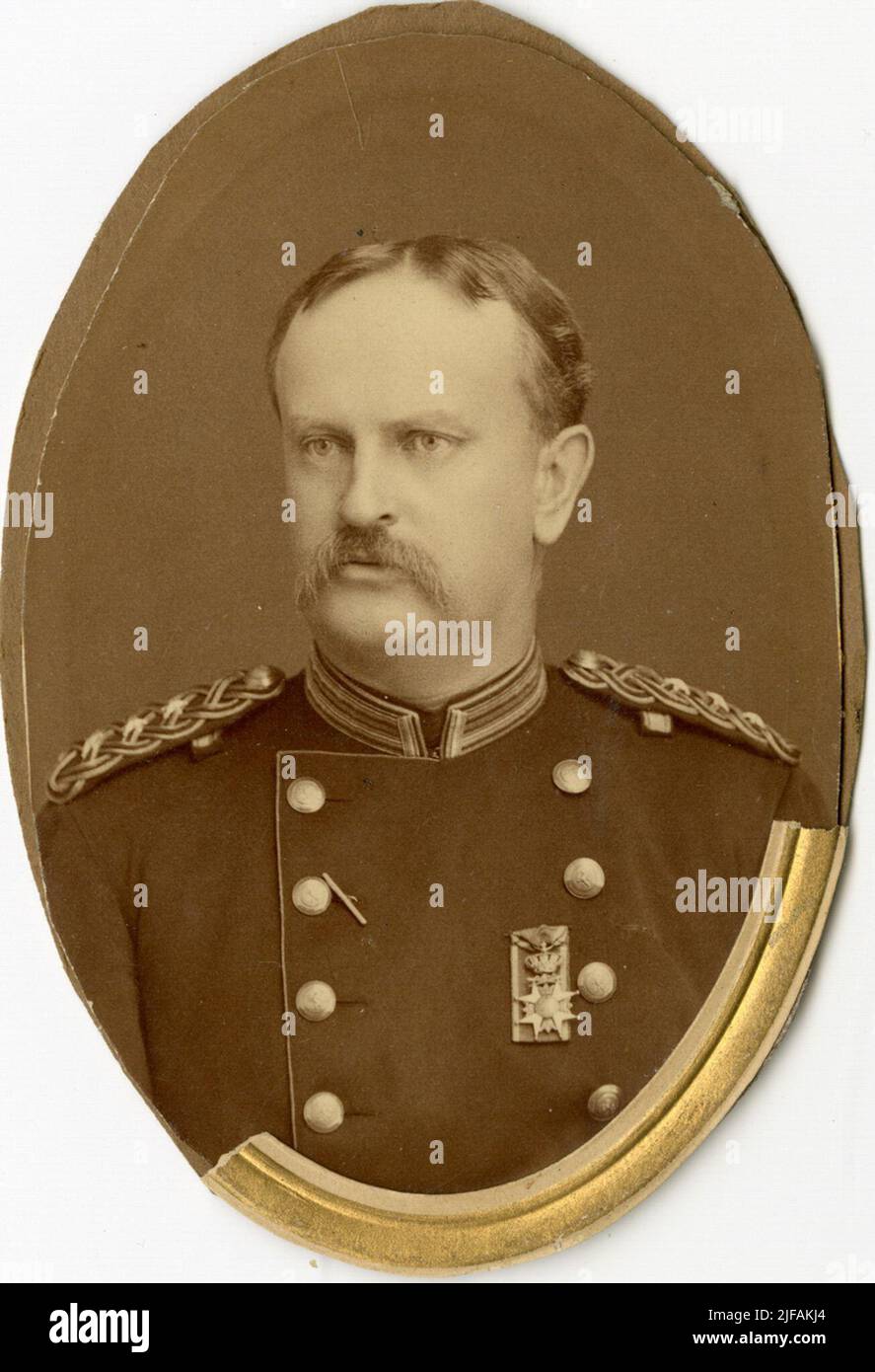 Portrait of Reinhold Apolloff, officer at Kalmar Regiment in 20 ...
