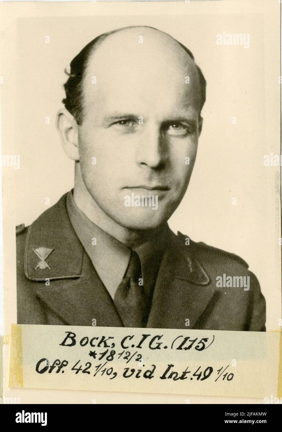 Portrait by Carl Erik Gunnar Bock, officer at Älvsborg regiment in 15 ...