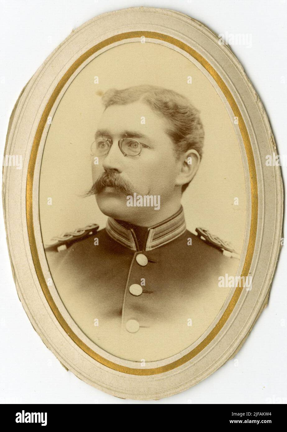 Portrait of Axel Frithiof Lagerholm, captain at Hälsinge regiment in 14 ...