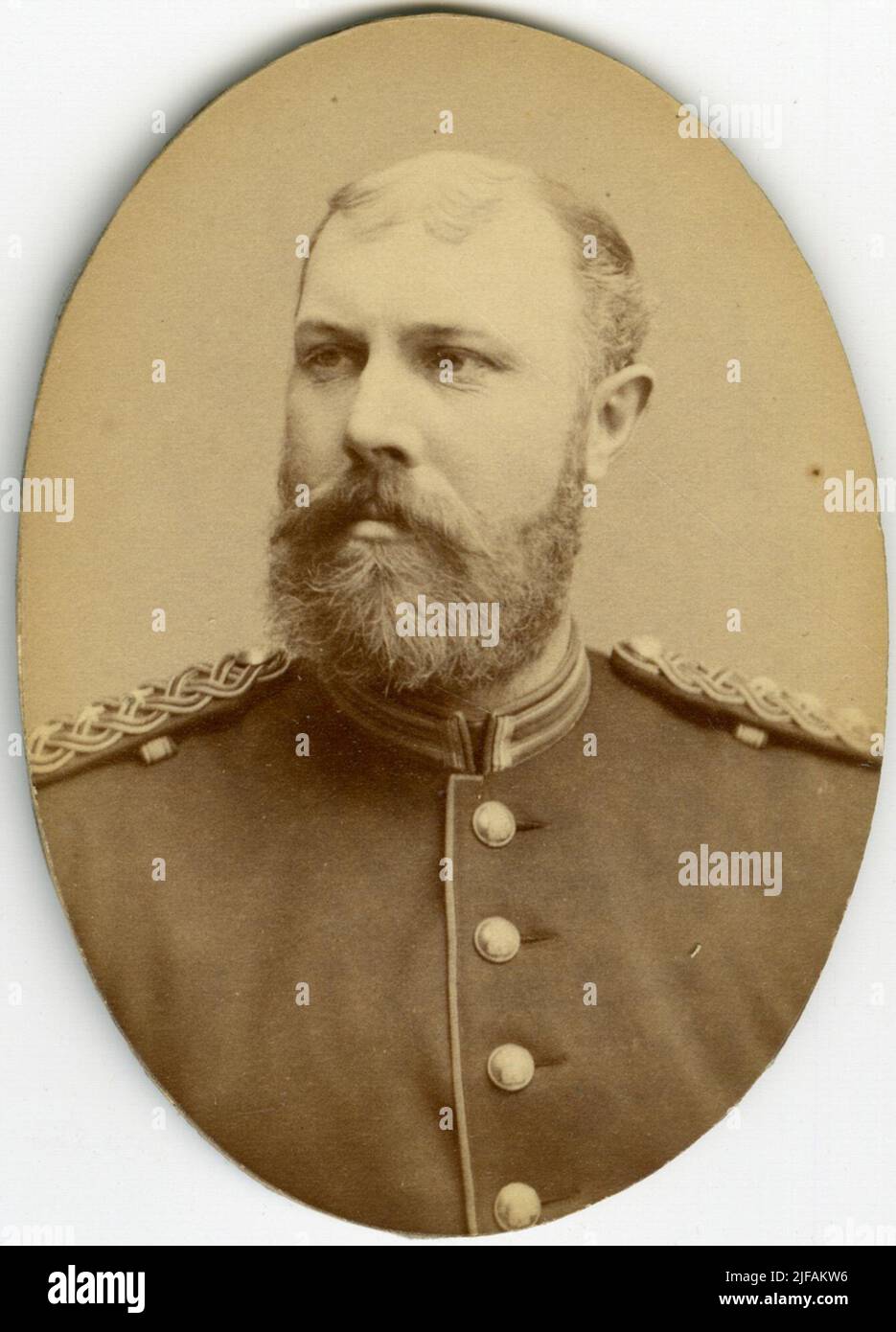 Portrait of David Fabian Gustaf Adolf Ohlson, captain of Jönköping ...
