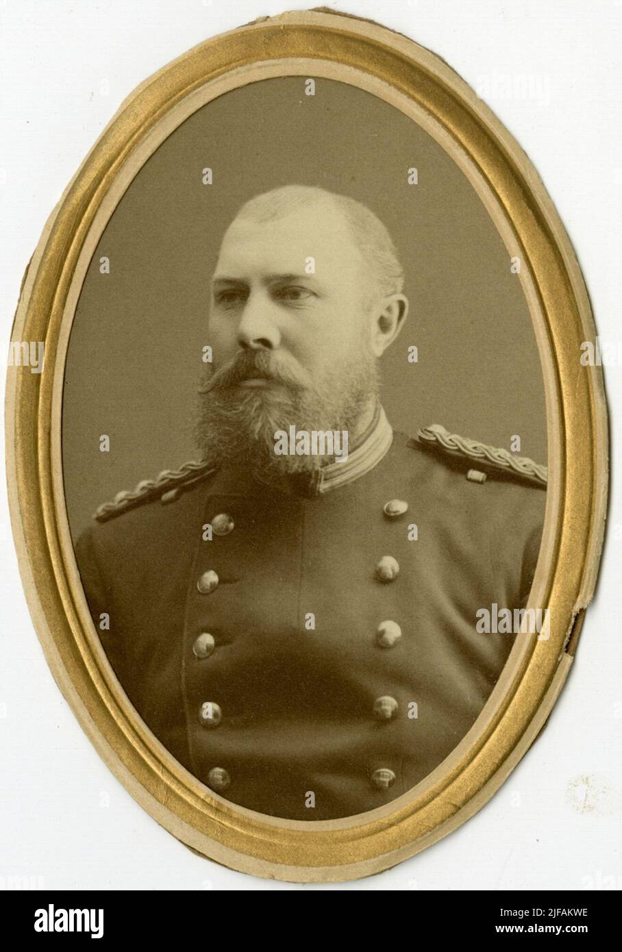Portrait of David Fabian Gustaf Adolf Ohlson, captain of Jönköping ...