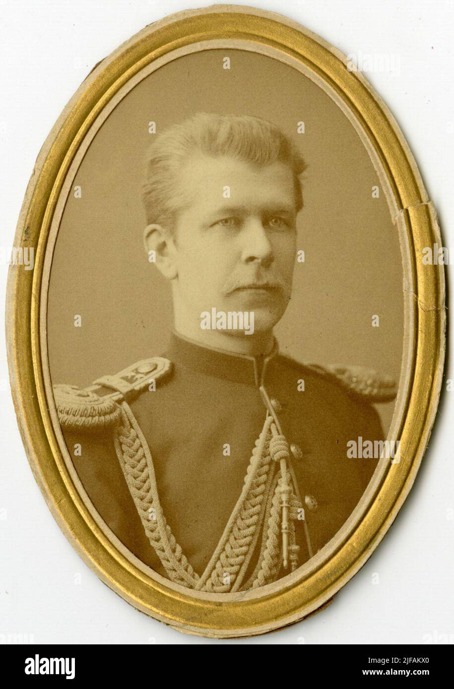 Portrait by Emil Melander, lieutenant at the General Staff Stock Photo ...