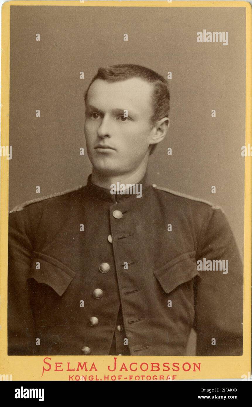 Portrait of Johan Julius Peterson, lieutenant at Gotland's national war ...