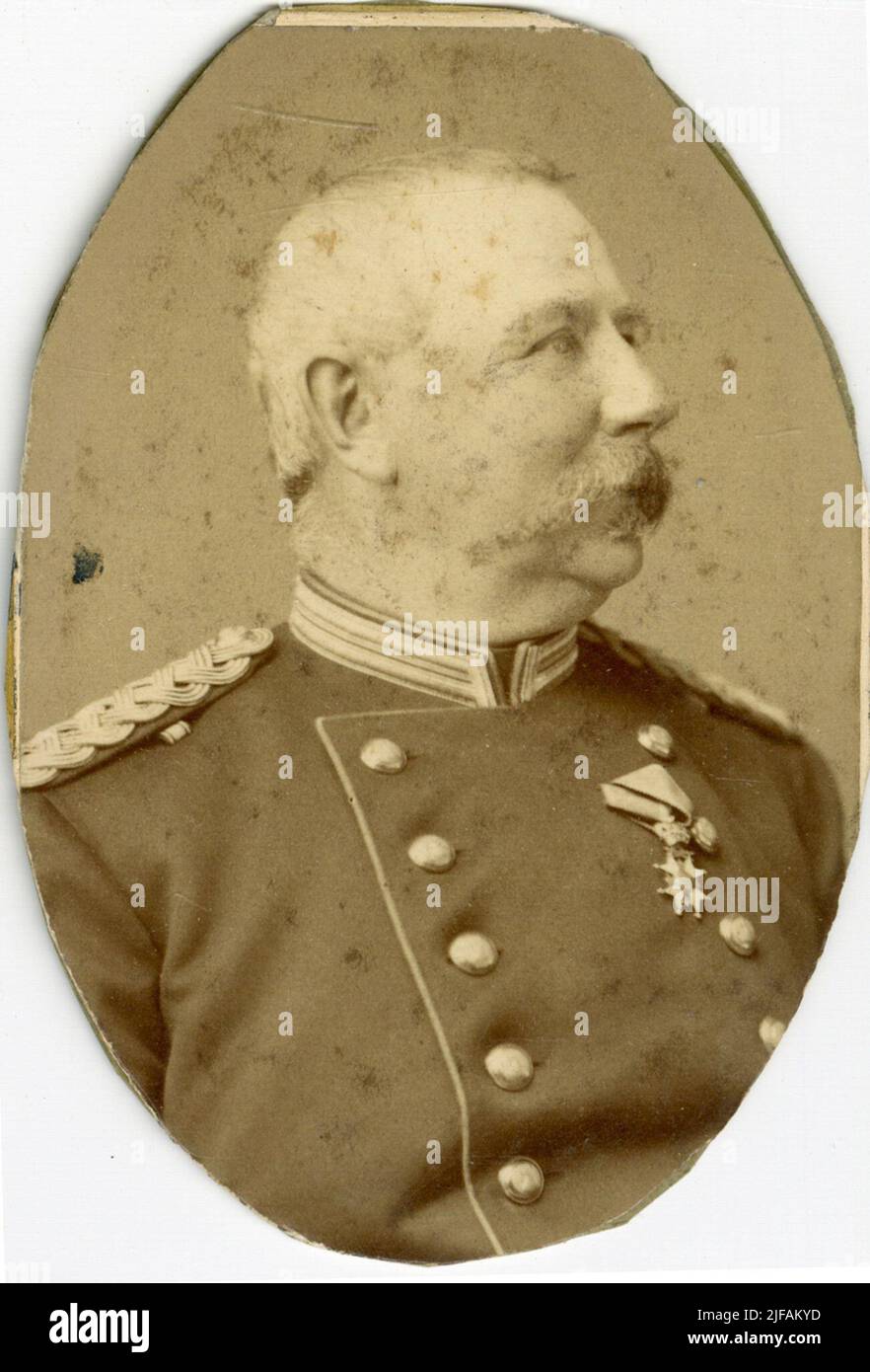 Portrait by Henric Esaias Anton Carl Rappe, Lieutenant Colonel at the ...