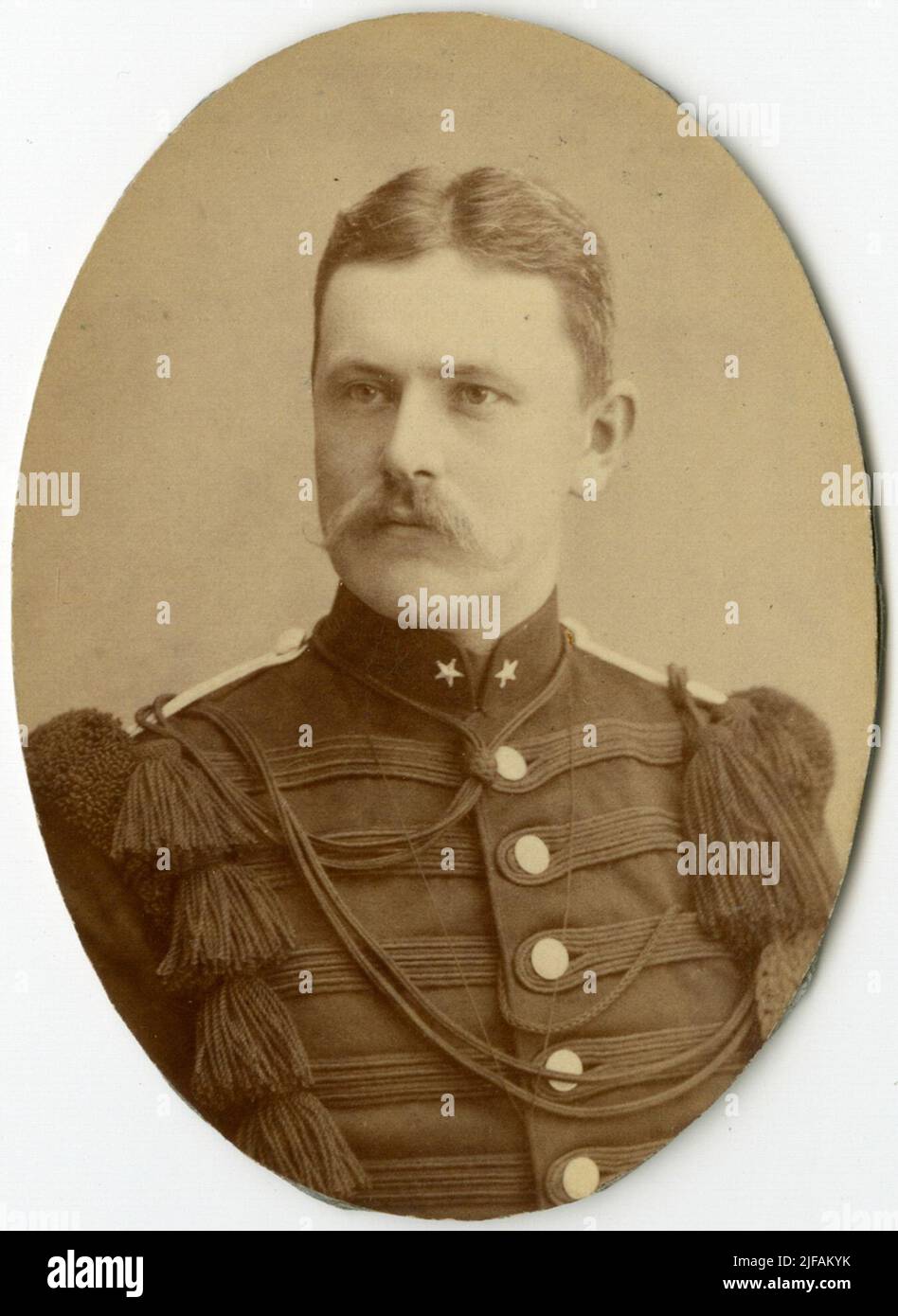 Portrait of Evald Johan Gregorius Uggla, lieutenant at Värmland's field ...