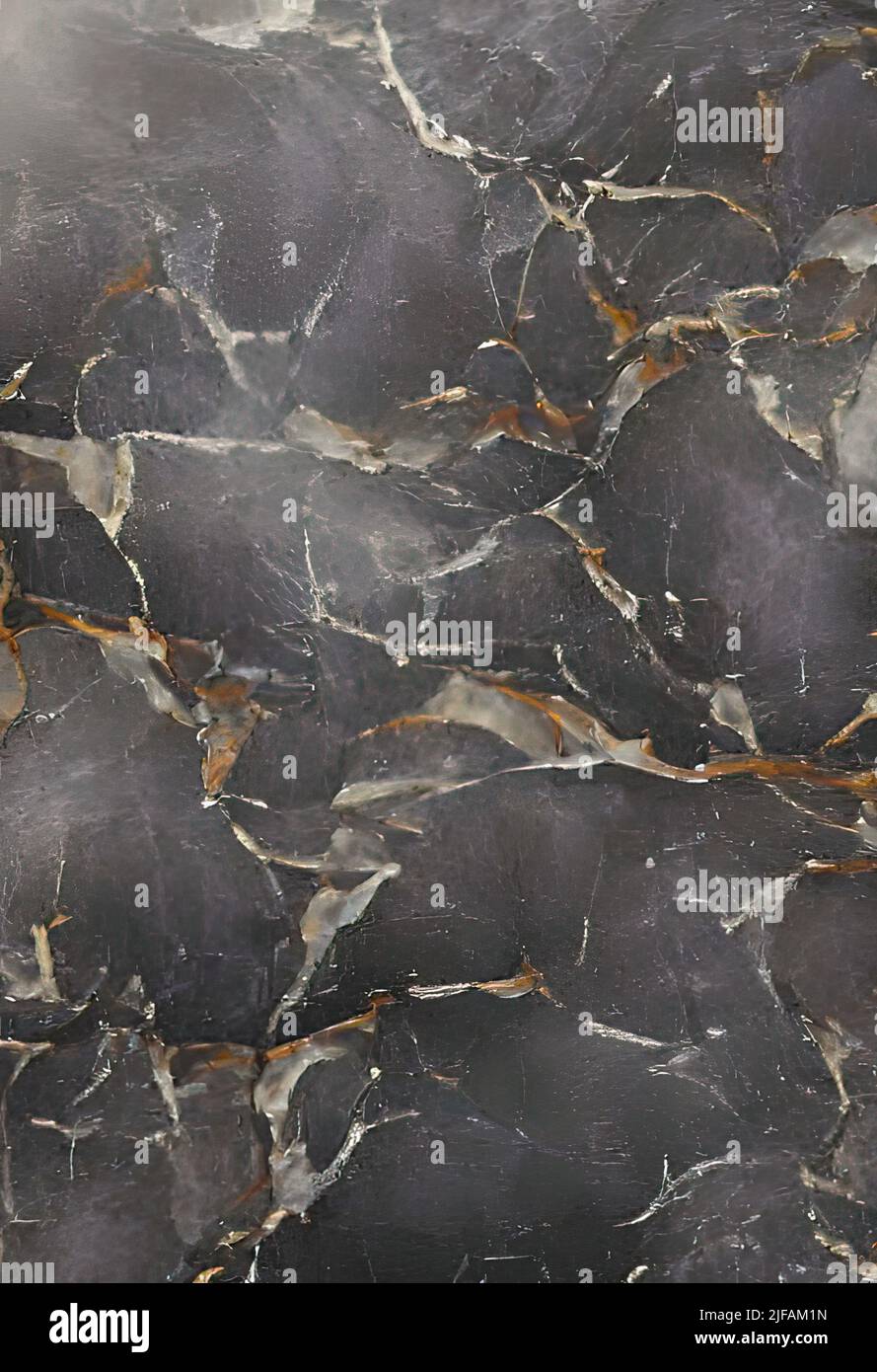 A close-up black-colored marble stone pattern great match for ...