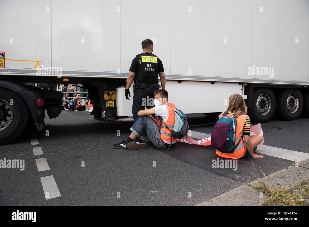 Berlin, Germany. 01st July, 2022. Climate activists from the movement ...