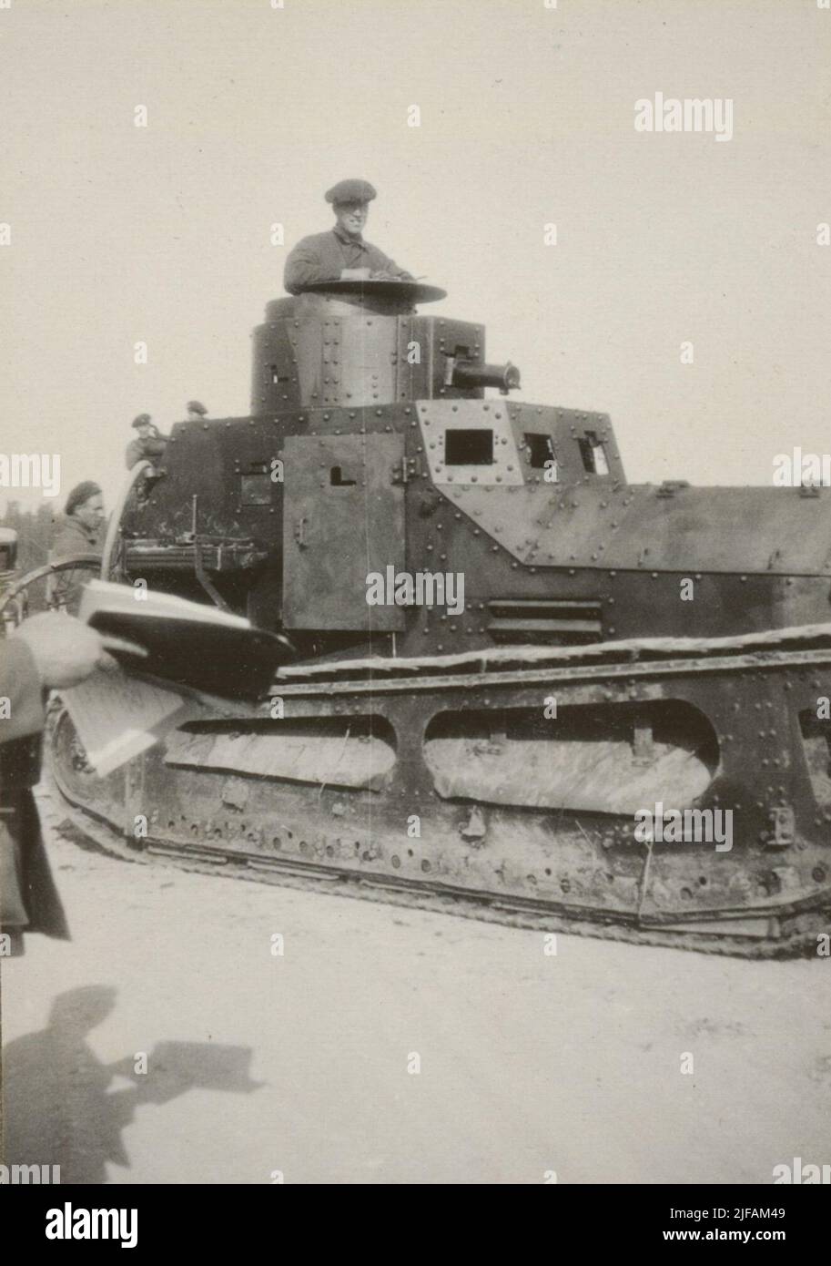 Tanks m/1921 (or 1921-1929) with Lieutenant Gunnar Asklin from Bohuslän ...