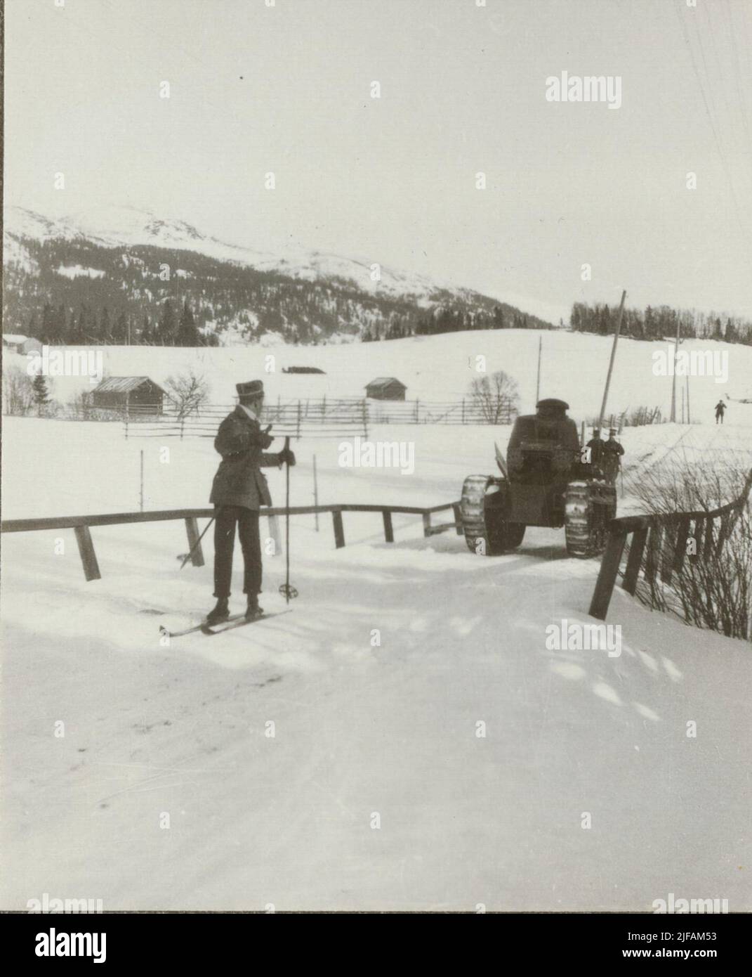 Military exercise with tank Renault. Students from the tank course at ...