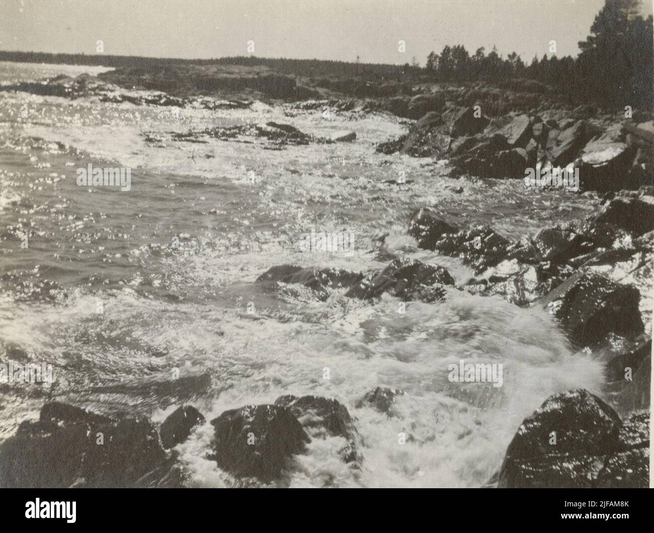 Nature image on the sea with waves that hit beach cliffs Stock Photo ...