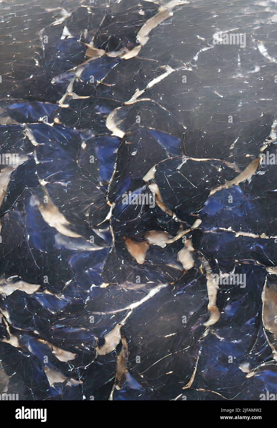 A close-up blue-colored marble stone pattern great match for background ...