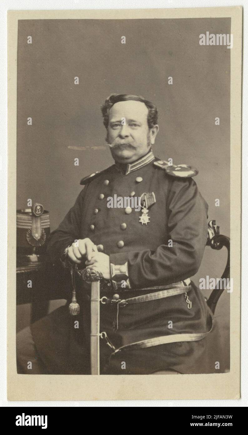 Portrait of Carl Gustaf Waller, captain of Västmanland's regiment in 18 ...