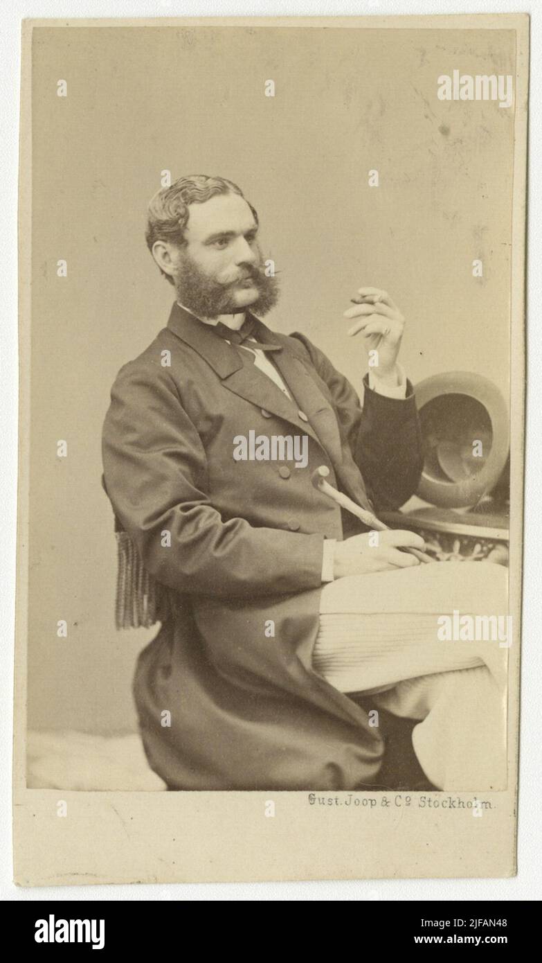 Portrait of Claes Robert Adolf Charpentier, officer at Västmanland Regiment in 18 Stock Photo ...