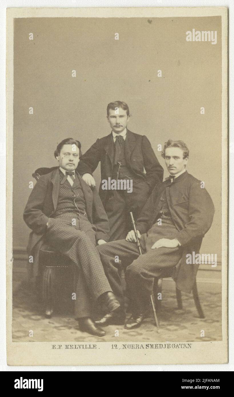 Group portrait of chambers Carl Gustaf Lundell, engineer Oscar Wickman ...
