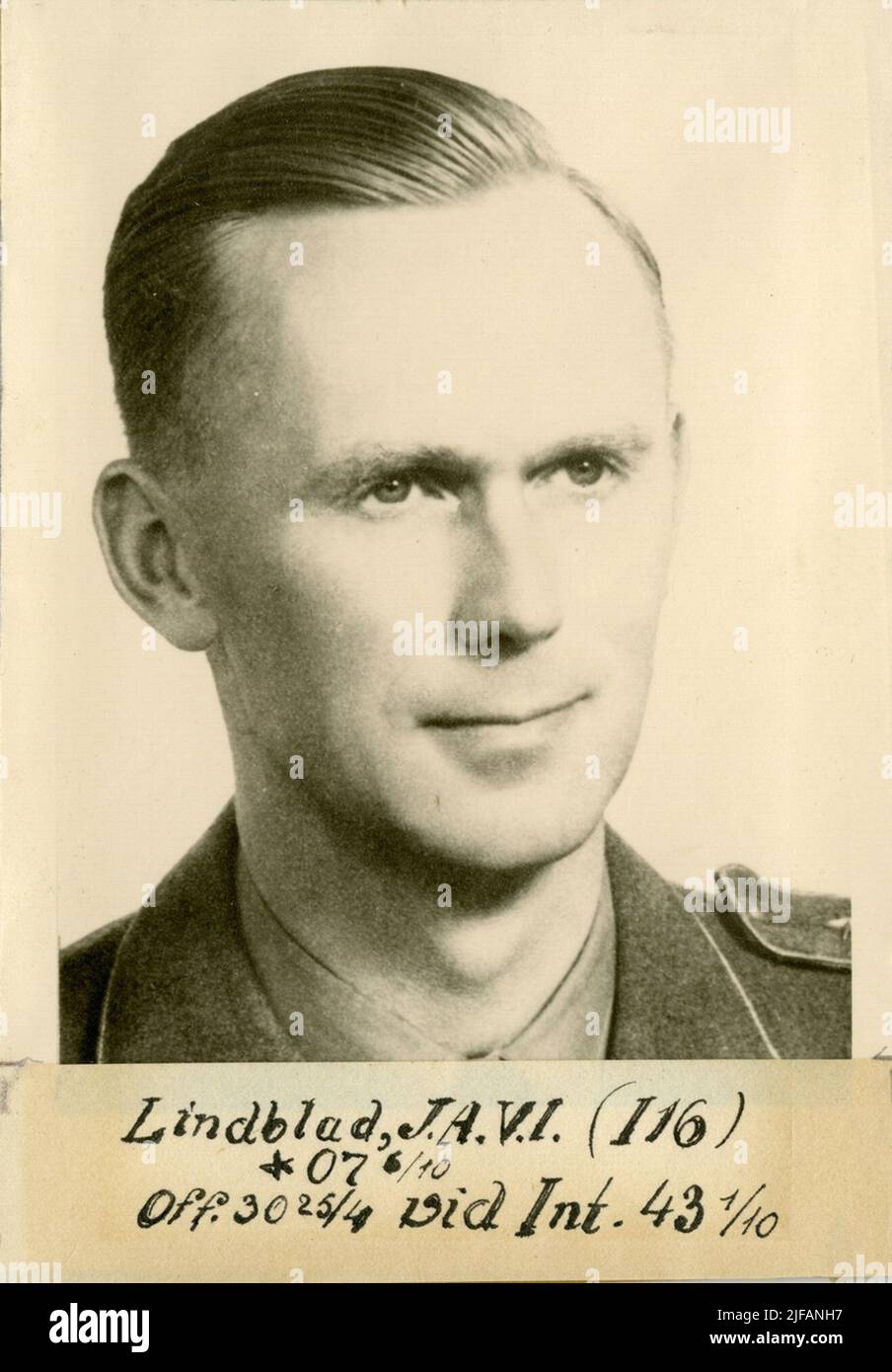 Portrait of Johan Arne Viking Ingemar, officer at Halland's regiment ...