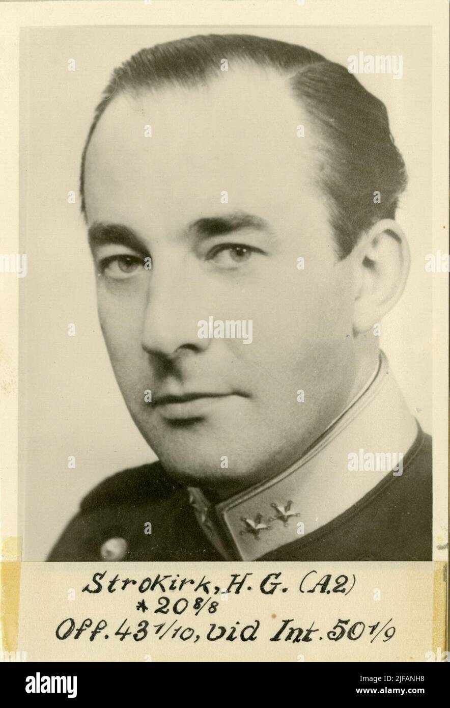 Portrait of Hans Gunnar Strokrik, officer at the Göta Artillery ...
